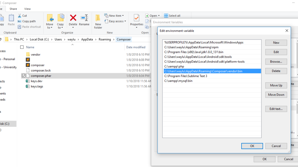 Installing Laravel 8 And Composer With Xampp On Windows